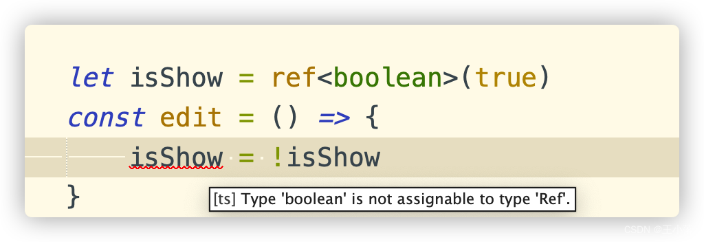 Vue3 Ref ts Type boolean Is Not Assignable To Type Ref CSDN 