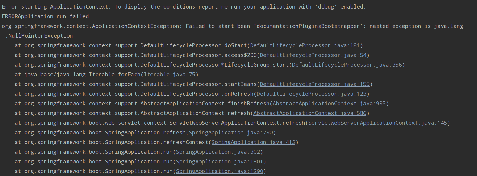springboot整合swagger时出现Failed to start bean ‘documentationPluginsBootstrapper‘ 的错误_springboot 2.6 ...