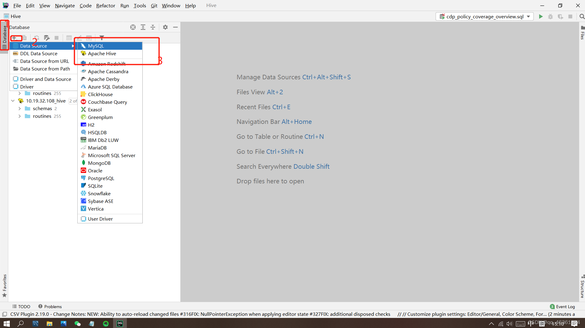 DataGrip 连接MySQL，Hive数据库操作方法_mysql为元数据存储的hive连接datagrip-CSDN博客