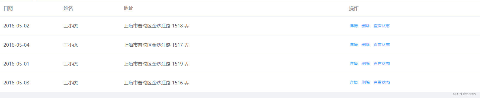 vue中，el-table表格中点击详情按钮，获取当前行数据并进行跳转 & this.$router.push跳转页面和this.$route.params获取数据_vue获取表格某一行数据 ...