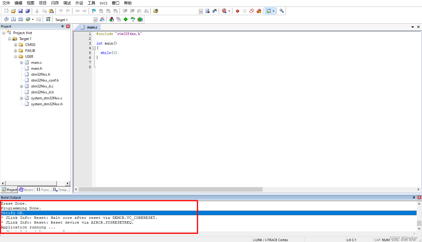 Stm32f407开发板无法通过j Linkv8下载程序jlink烧录器指示灯一直在闪烁 Csdn博客