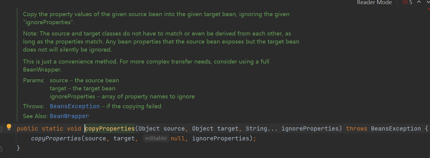 java BeanUtils.copyProperties()对象拷贝忽略某个属性_beanutils拷贝对象除去某些属性-CSDN博客