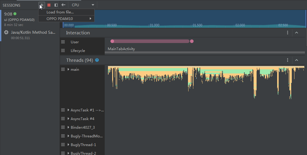 Android Studio Profiler CPU检测卡顿_callstack sample-CSDN博客