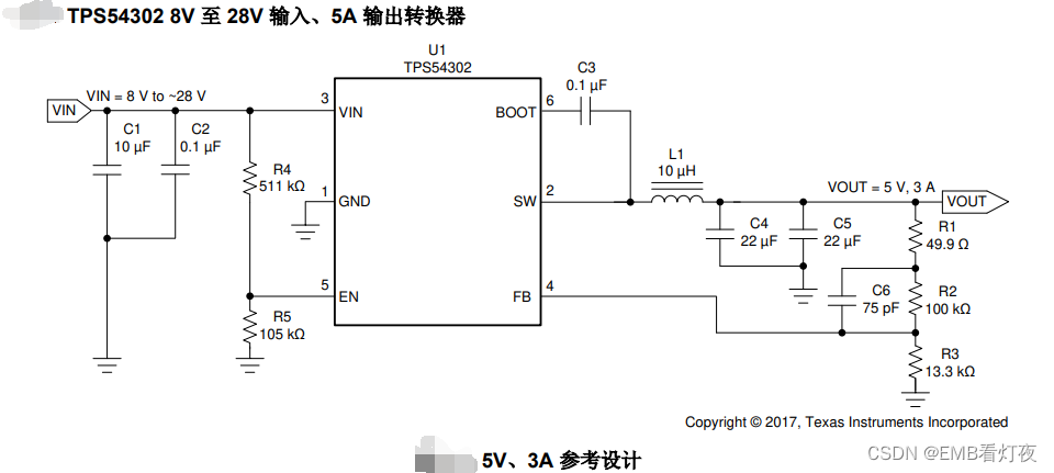 德州仪器-TPS54302芯片(4.5V~28V降压至5V，抑制雷击浪涌电流，工作功率低功耗)-CSDN博客