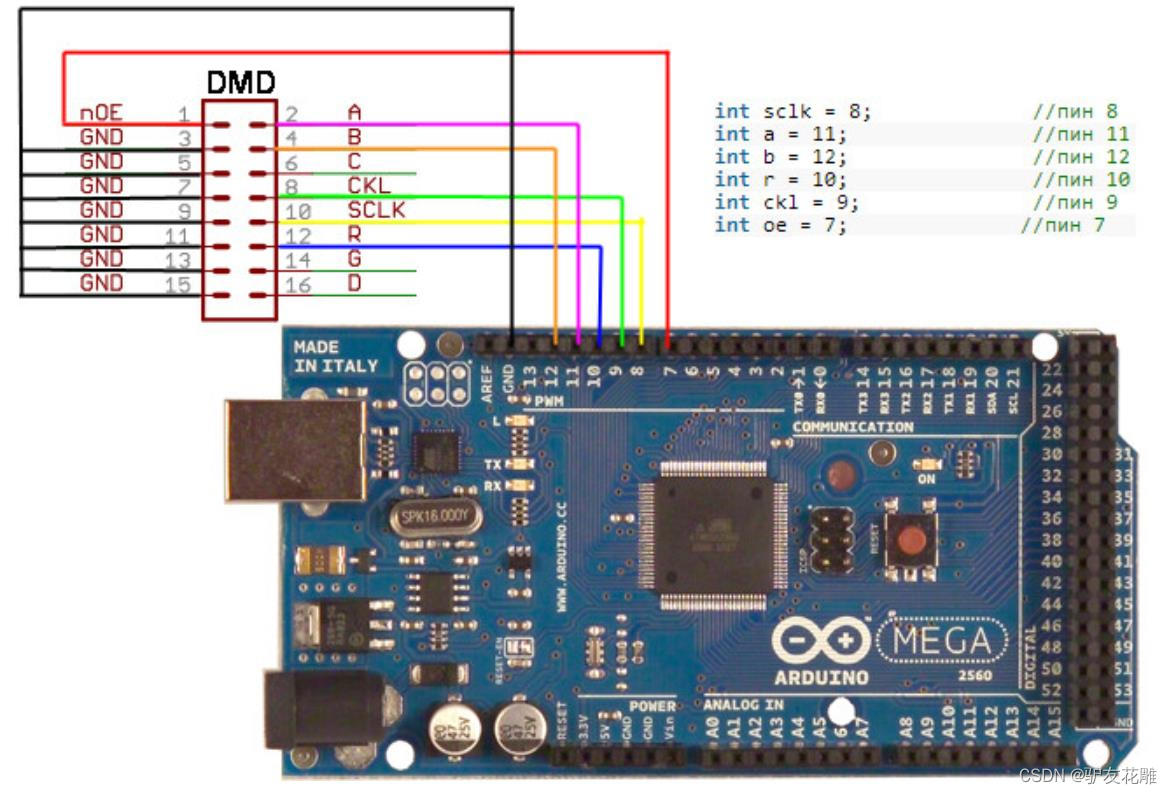 【花雕动手做】有趣好玩的音乐可视化系列项目（32）--P10矩阵LED单元板_p10单元板接口-CSDN博客