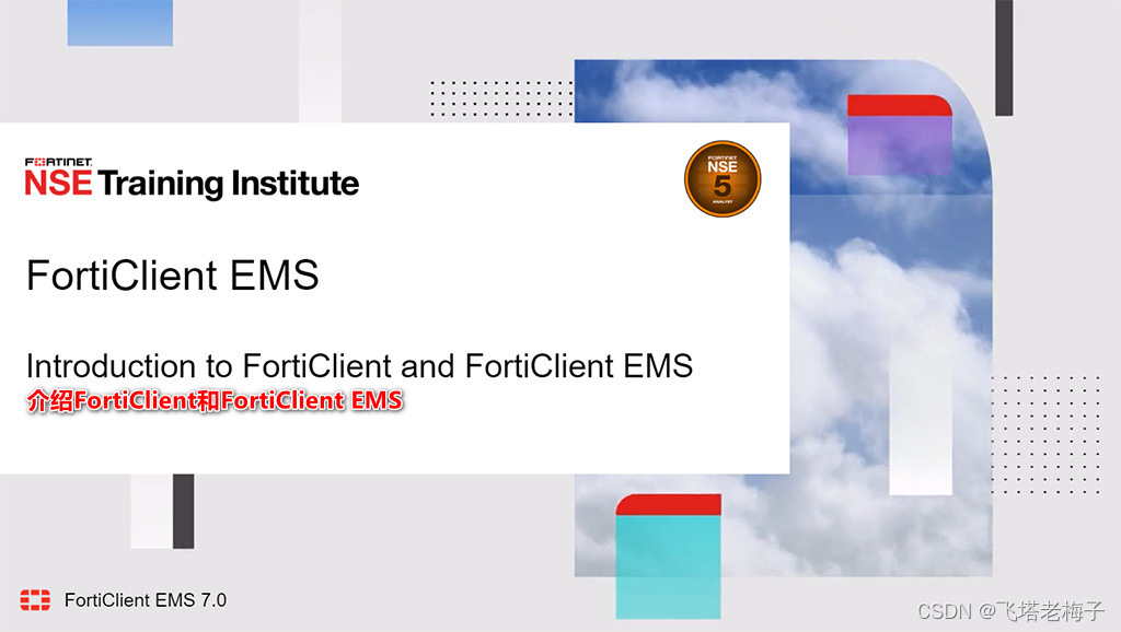 教程篇(7.0) 01. 介绍FortiClient和FortiClient EMS FortiClient EMS Fortinet 网络 ...