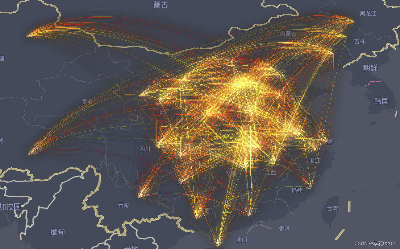 地图可视化—实现OD飞线效果_datav 中国飞线图-CSDN博客