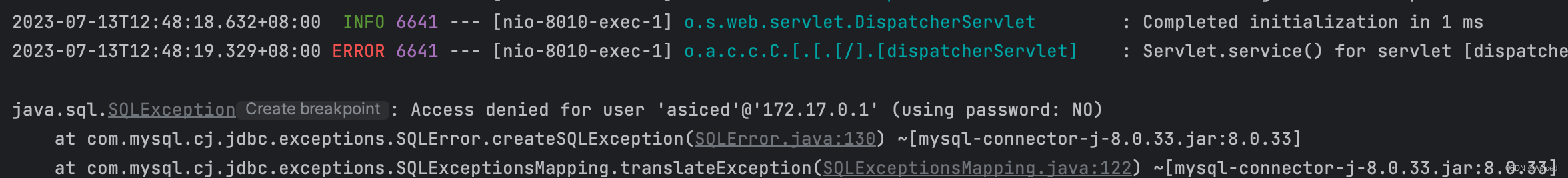 问题修复：连接docker Mysql 报错Access denied for user ‘asiced‘@‘172.17.0.1‘ (using password: NO) macOS ...