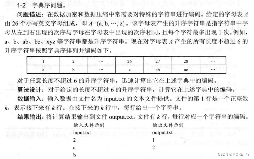 算法作业1 2 字典序问题字典序问题2 Csdn博客