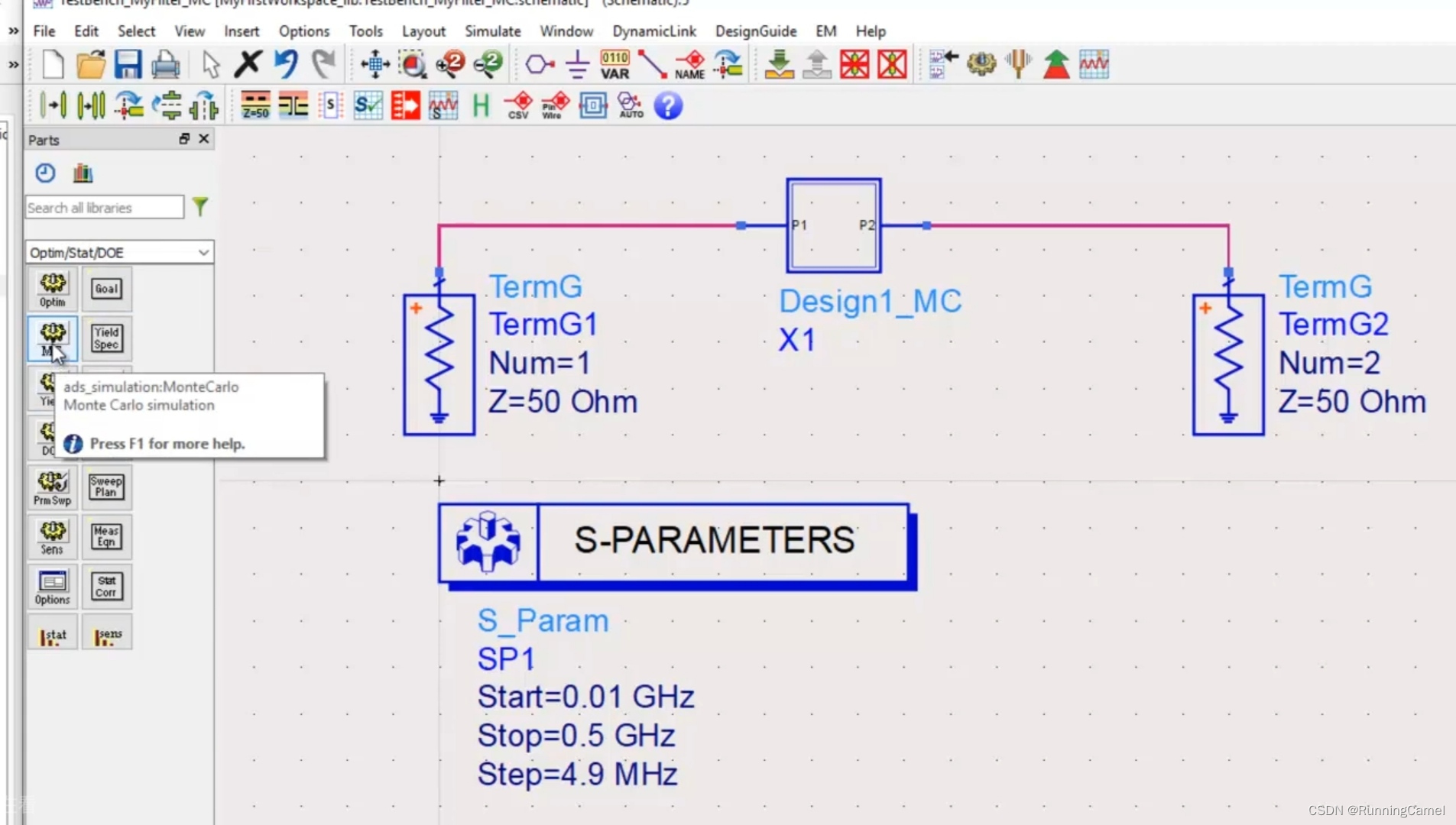 ADS基础教程6-蒙特卡洛分析_ads仿真 统计模式-CSDN博客