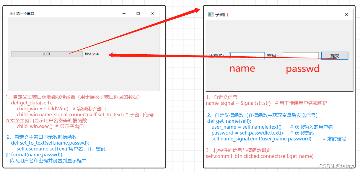 Pyside6自定义信号与槽实现两个窗口之前数据传递pyside6信号和槽传递数据 Csdn博客 3011