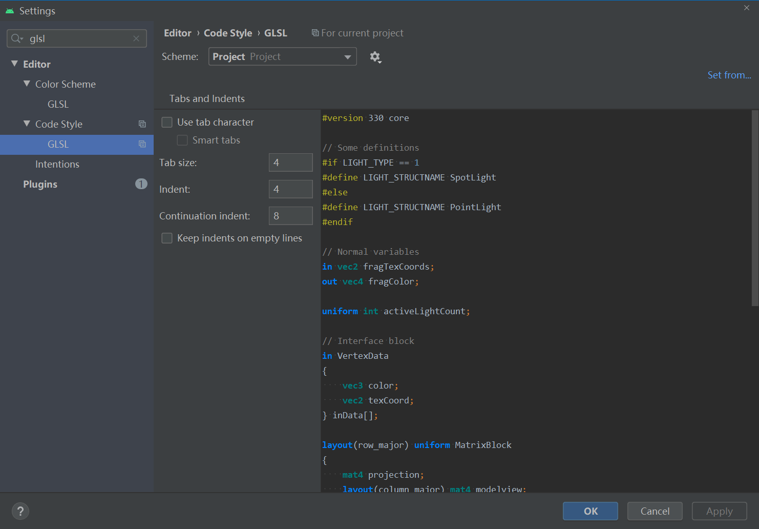 【我的OpenGL学习进阶之旅】OpenGL ES 着色语言的IDE插件（Android Studio和Visutal Studio）以及常见GLSL文件扩展名介绍_android ...