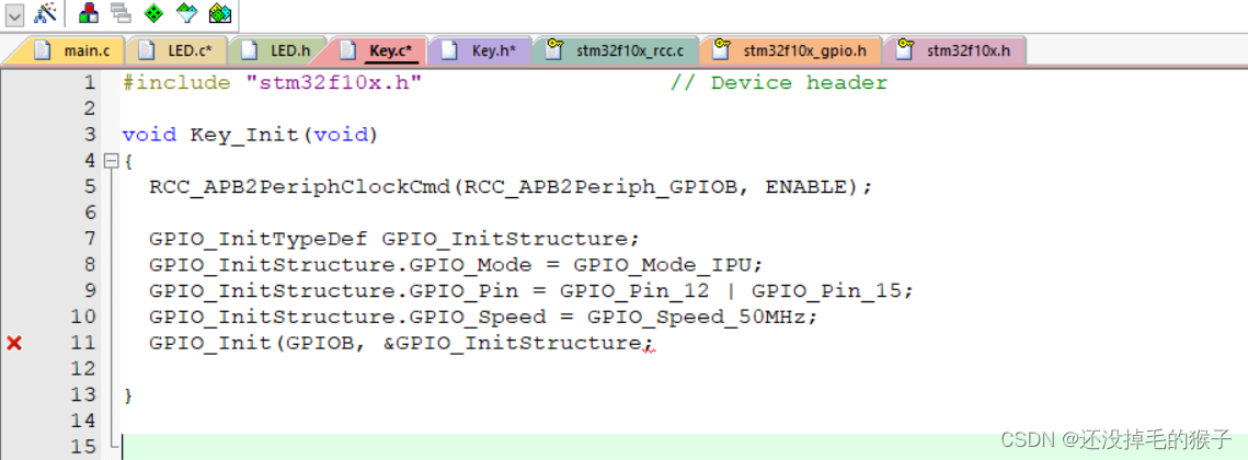 (stm32基础)按键控制ledand光敏传感器控制蜂鸣器 Stm32 按键控制蜂鸣器 Csdn博客