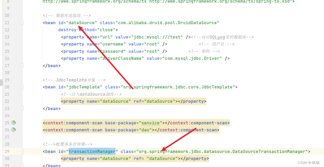 java Spring5通过声明式事务(注解方式)完成一个简单的事务操作_java 手动声明事务-CSDN博客