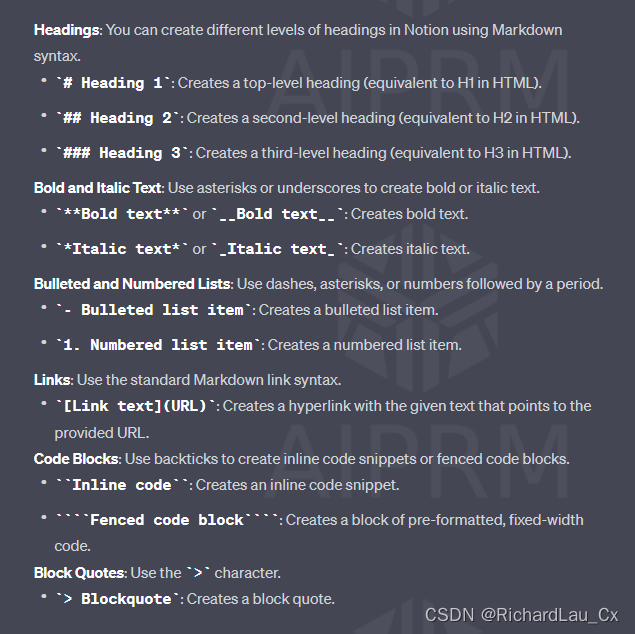 How to implement markdown syntax in notion?-CSDN博客