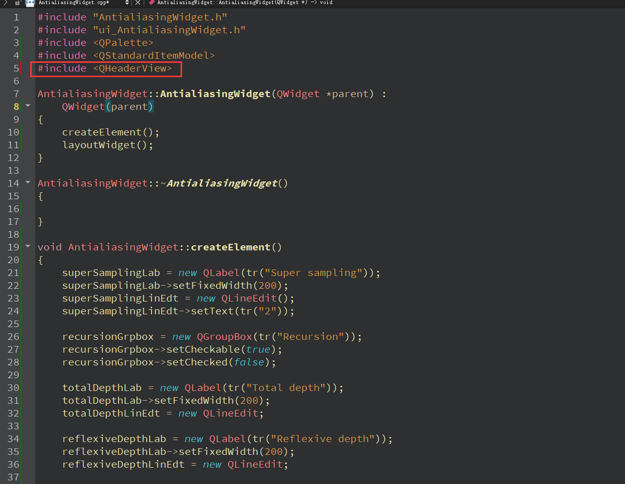 QtCreator 报错“member access into incomplete type QHeaderView“_error: member access into ...