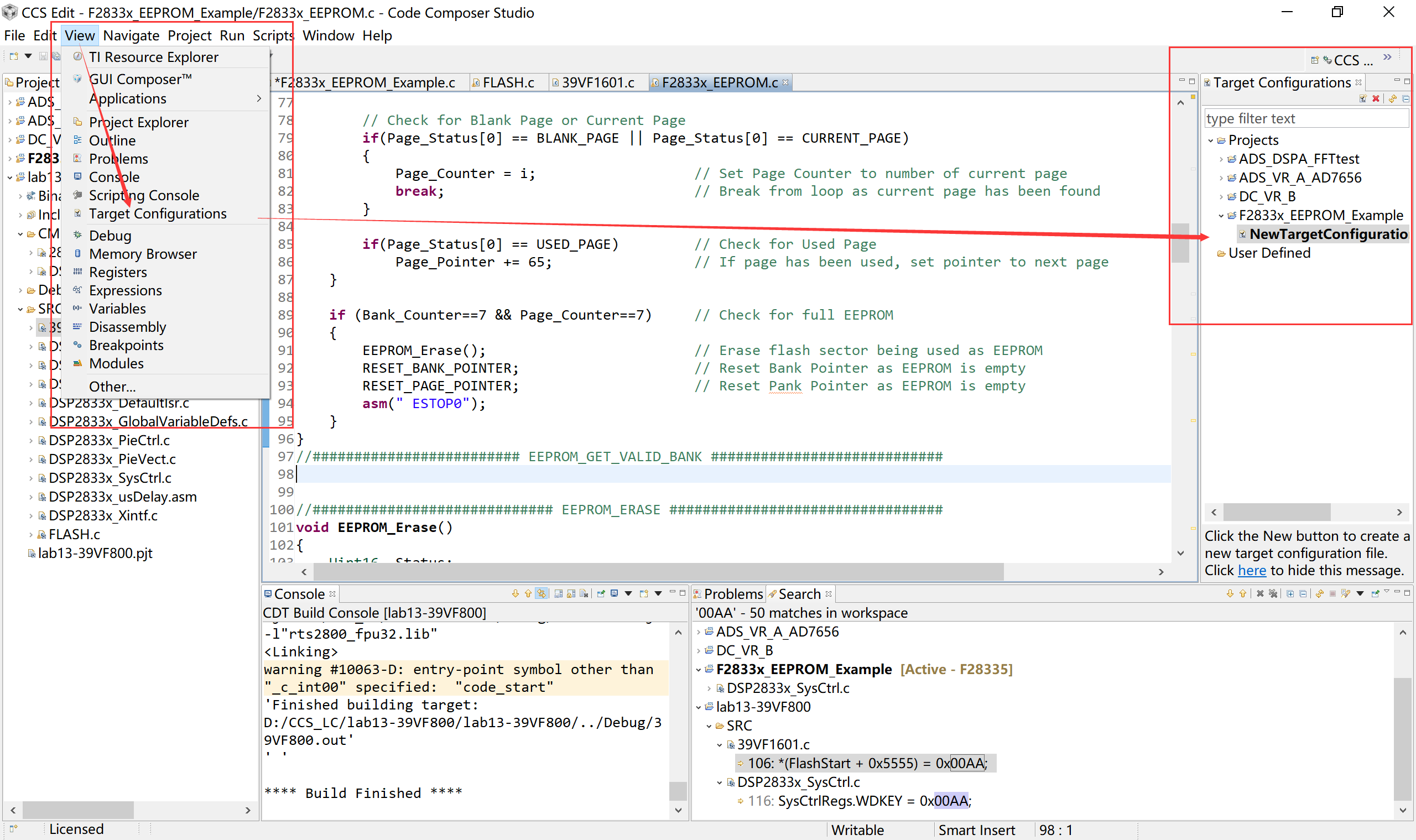 CCS如何连接DSP目标板，但是不烧写内容_launch selected configuration-CSDN博客