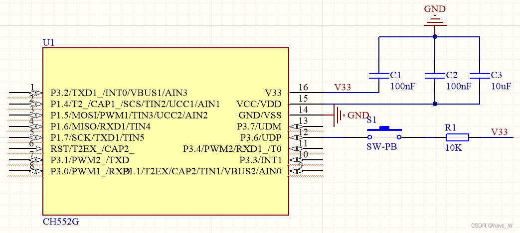 沁恒CH552G实现最小系统[沁恒8位机MCU最小系统]-CSDN博客