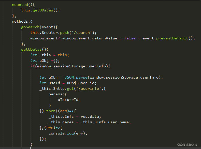 Vue中出现 Uncaught (in promise) ReferenceError: userInfo is not defined-CSDN博客