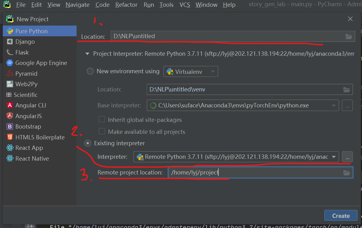在服务器上下载anaconda，配置pytorch的过程 [CUDA11.4]，以及使用pychram连接服务器_服务器下载anaconda-CSDN博客