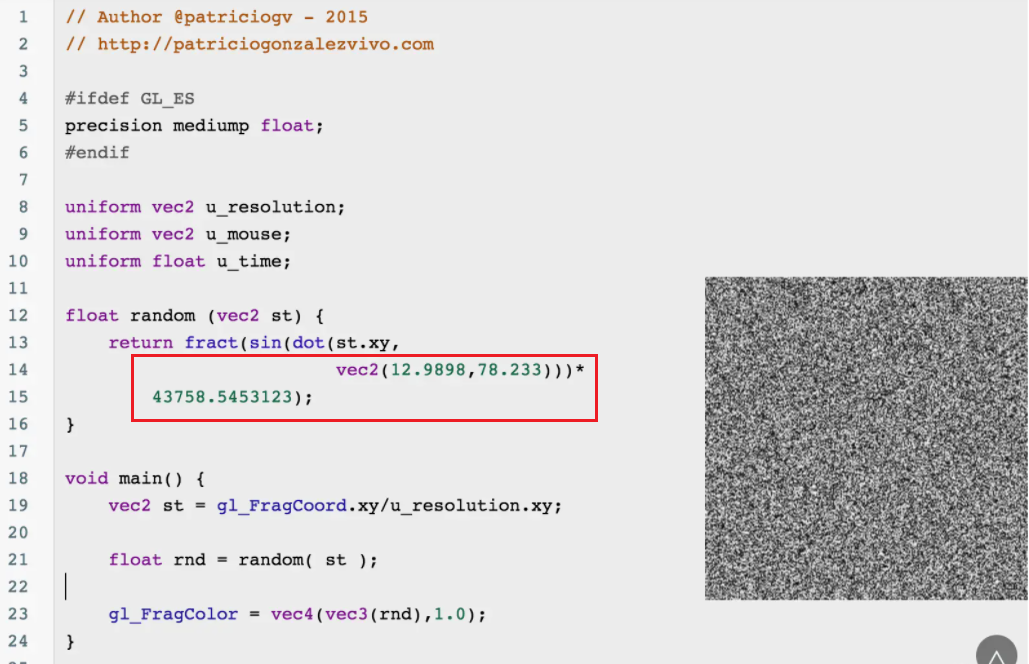 实验通过使命召唤所使用的 Interleaved Gradient Noise 在Shader中生成随机噪声 ...