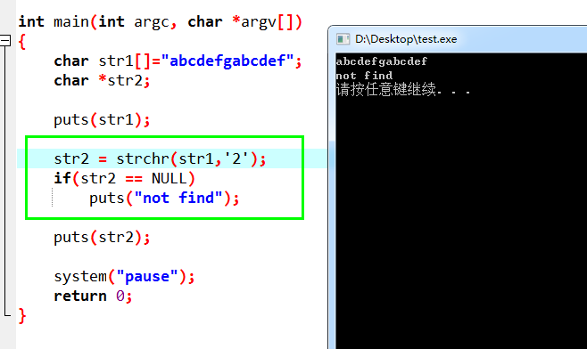 C语言学习笔记---字符查找函数strchr()和strrchr()函数_strchr("aeiou",eng[i-2]==null-CSDN博客