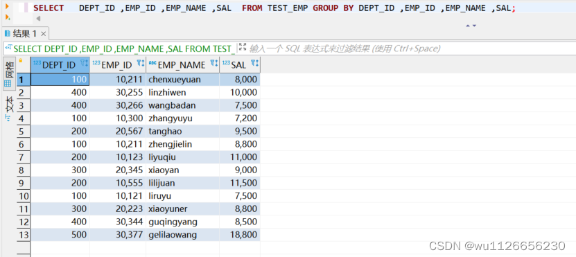 Oracle 高级函数学习——窗口函数 Oracle 窗口函数 Csdn博客