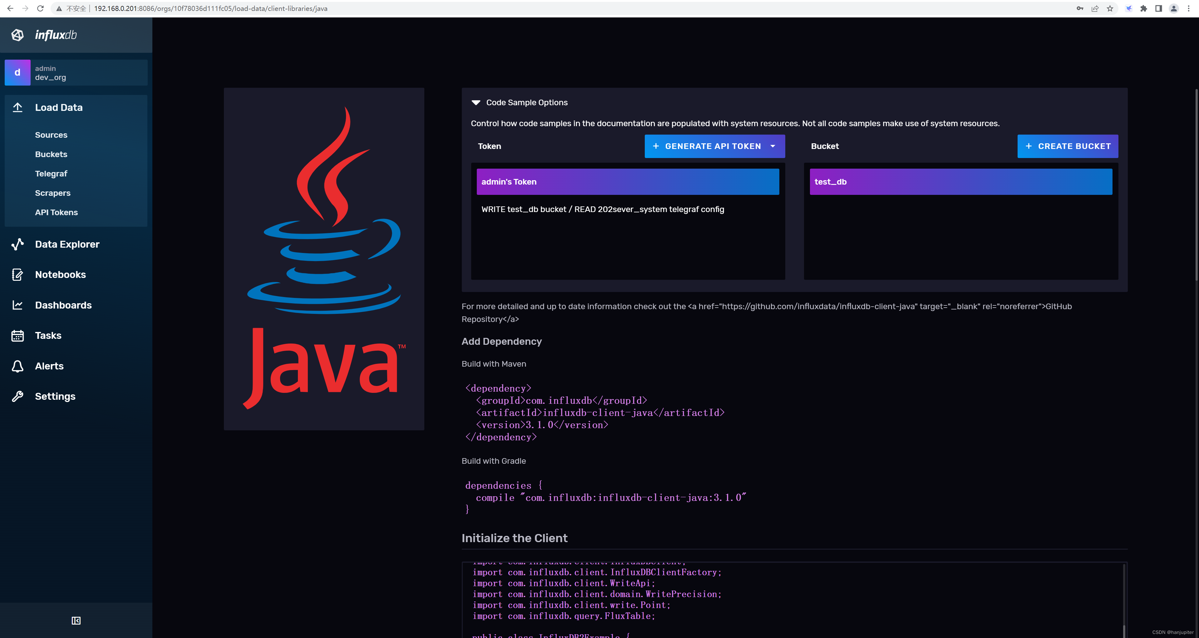 时序数据库 InfluxDB(2.4.0)-Cenos7.9 环境的本地安装及简单使用_influxdb2.4安装教程-CSDN博客