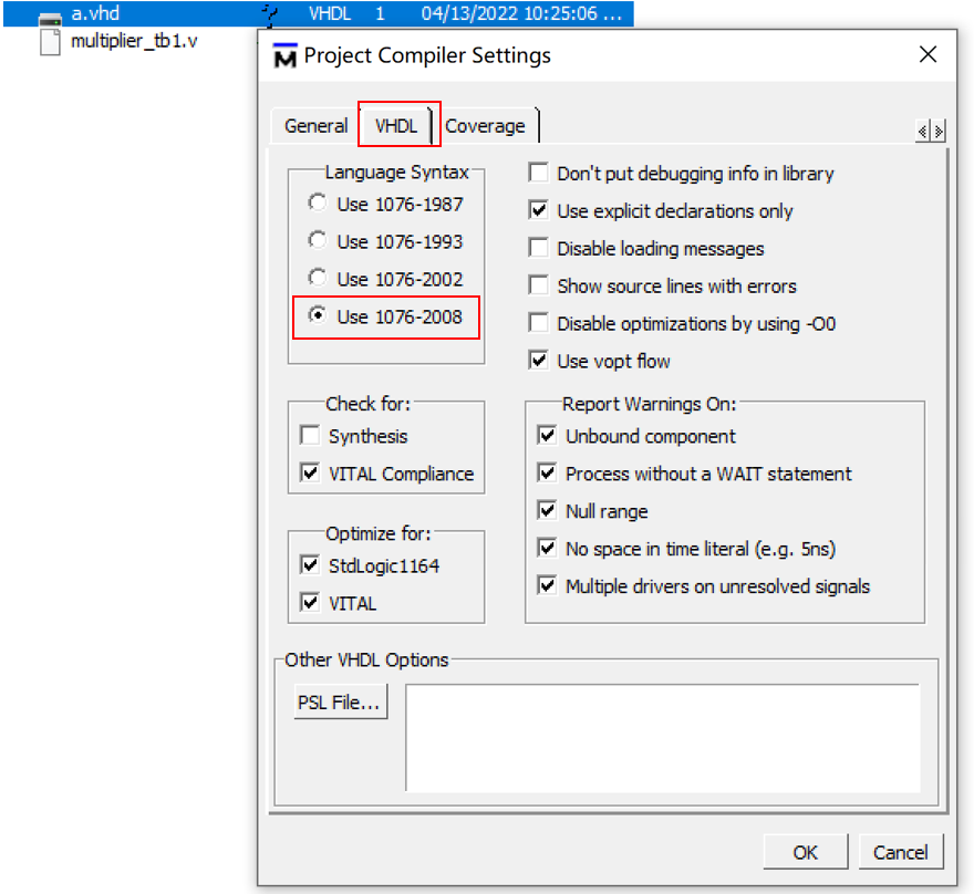 【FPGA】vivado和modelsim联合仿真_vivado vhdl2008-CSDN博客