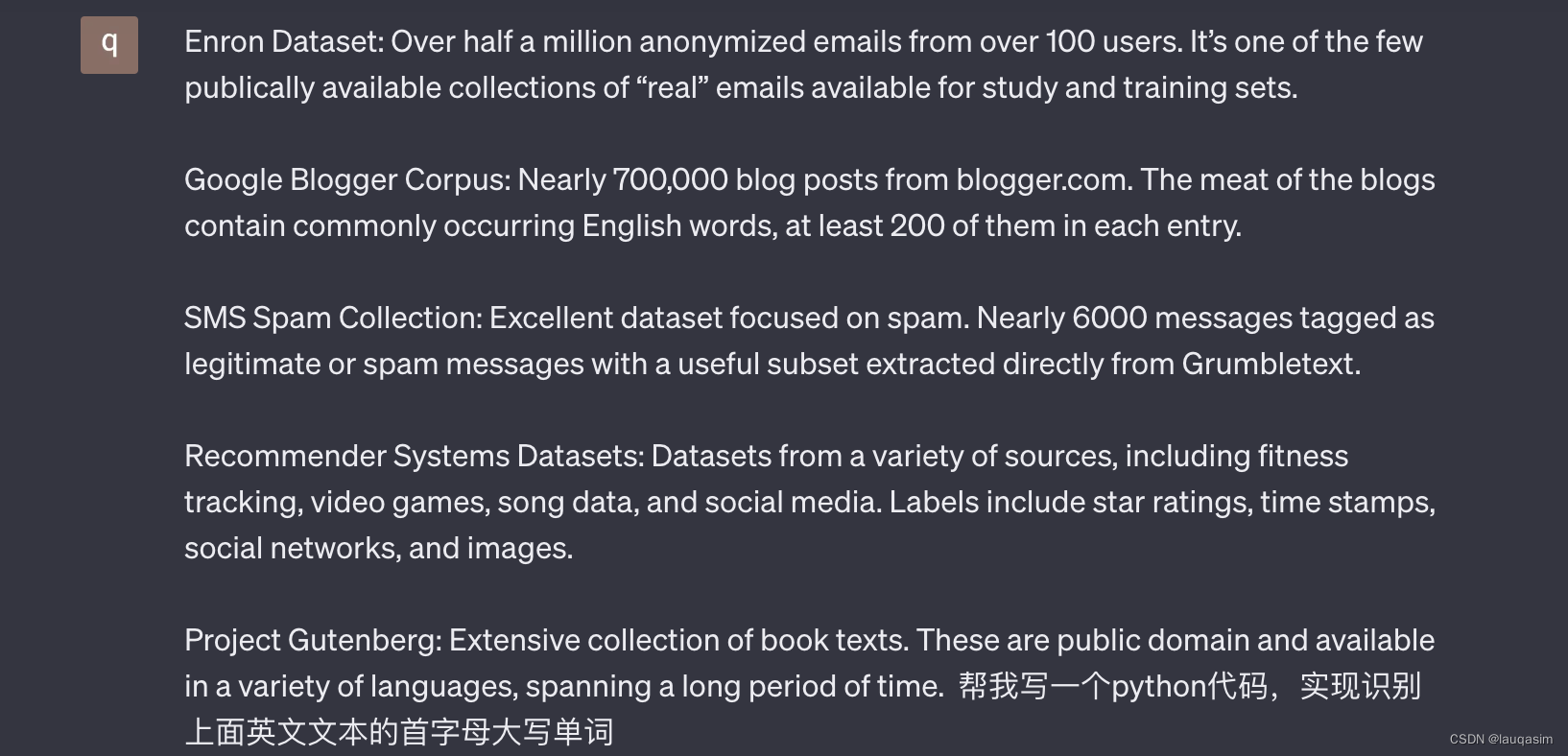 Coggle 30 Days of ML（23年8月）任务2：ChatGPT编写正则-CSDN博客