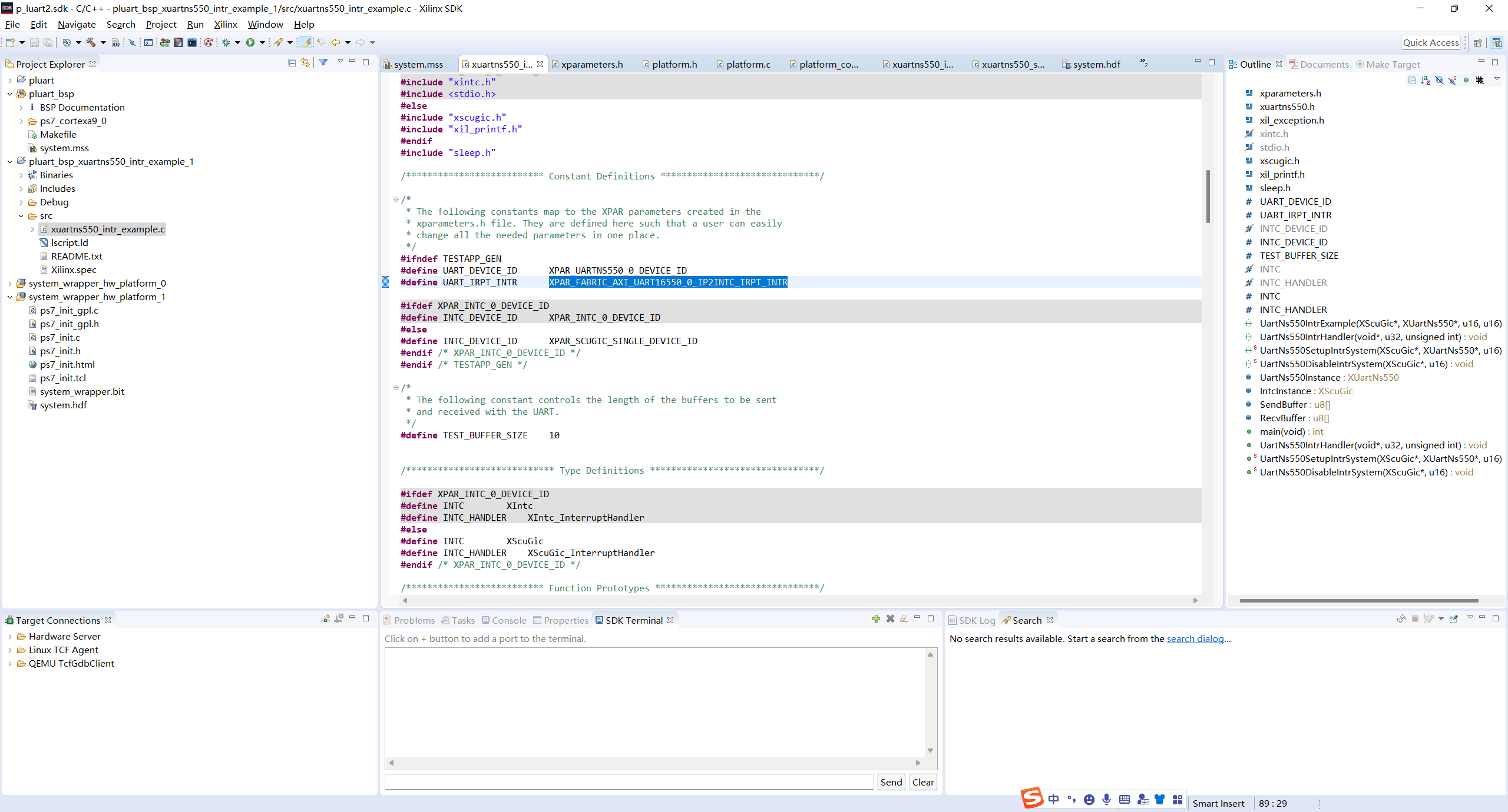ZYNQ PL 添加IP 串口UART AXI UART16550_pl ip-CSDN博客
