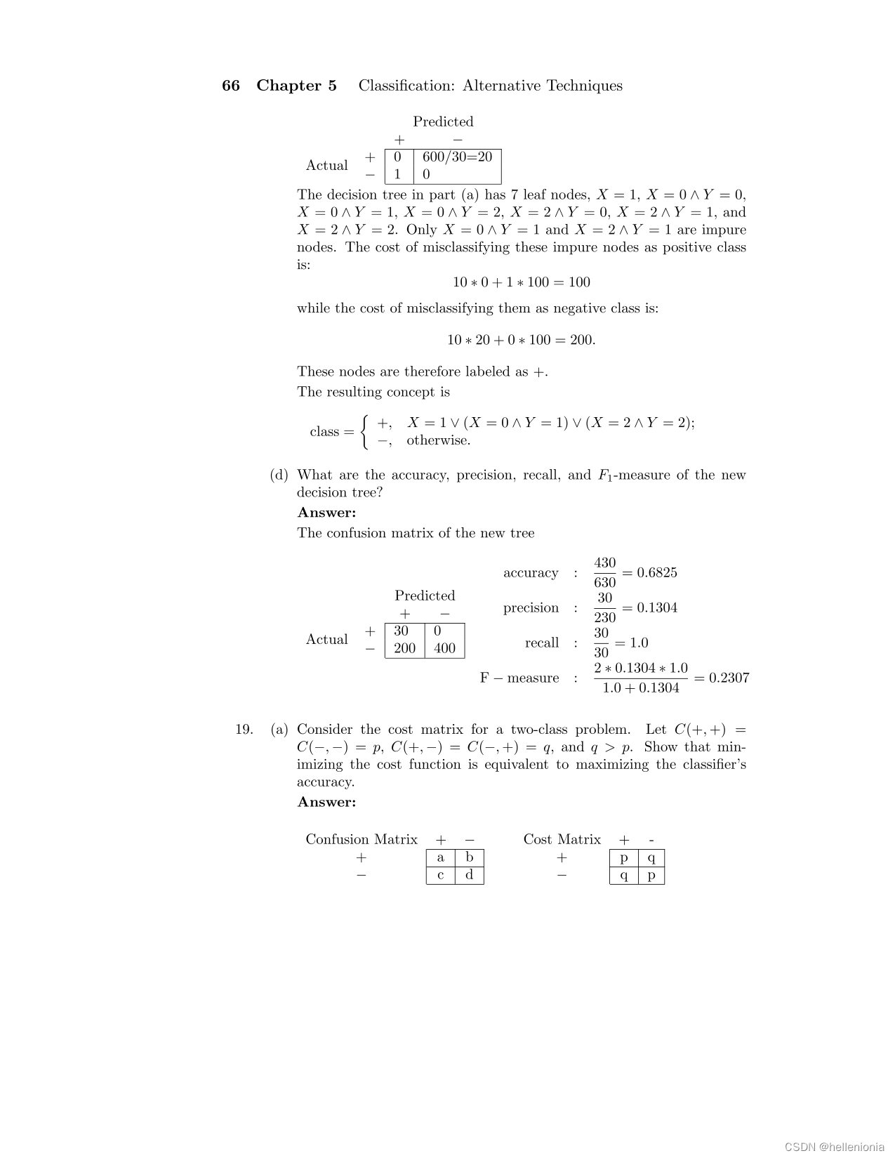【数据挖掘导论课后习题答案】第5章 Classification: Alternative Techniques（含英文原版）_数据挖掘导论第五章课后答案-CSDN博客