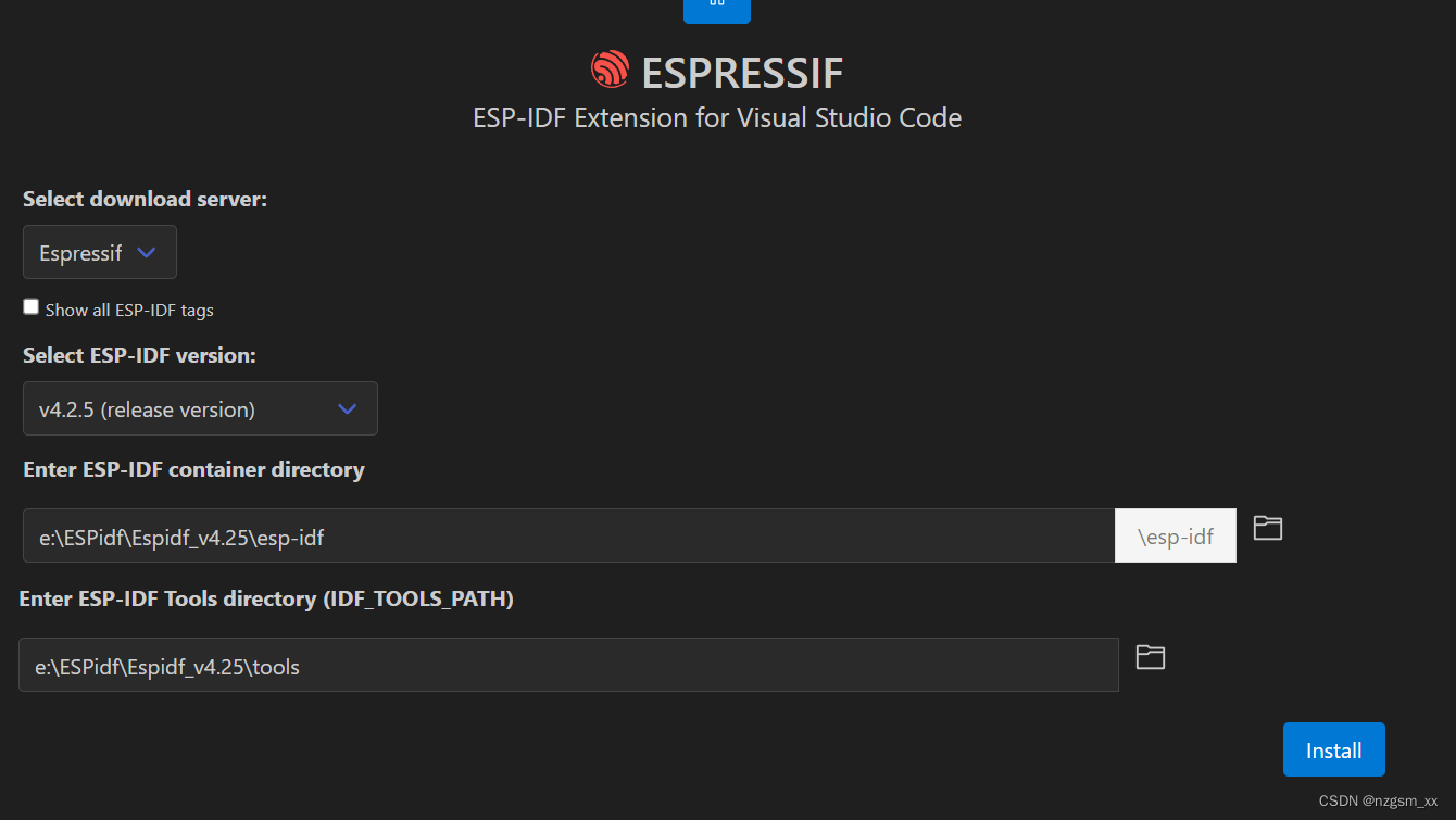 Vscode安装Esp32-idf教程 一键下载_esp-idf 下载-CSDN博客