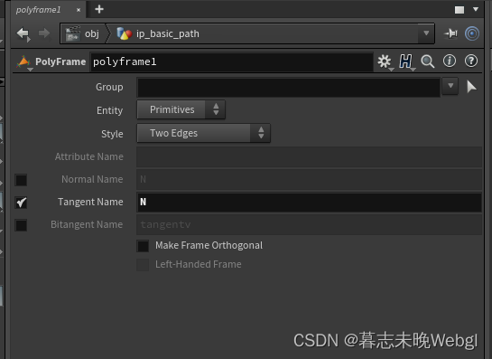 houdini 求出曲线的法向 切线以及副法线_houdini求圆的法线向中间-CSDN博客