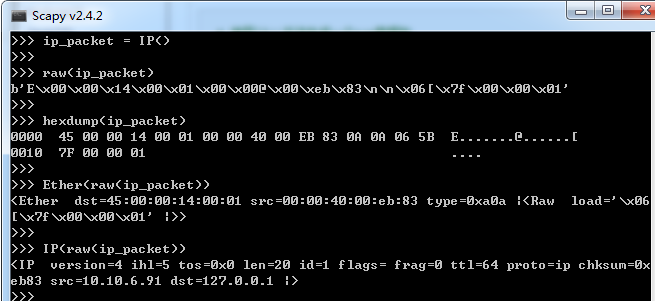 Python3+Scapy安装使用教程_scapy使用教程-CSDN博客