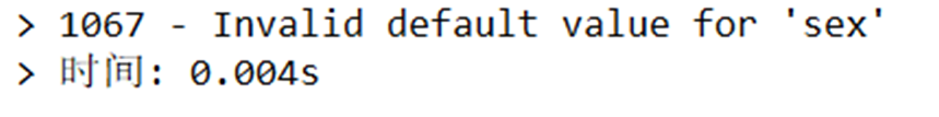 Mysql创建表时提示：1067 Invalid Default Value For ‘sex‘ Csdn博客 