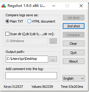 RegShot简介与使用方法-CSDN博客