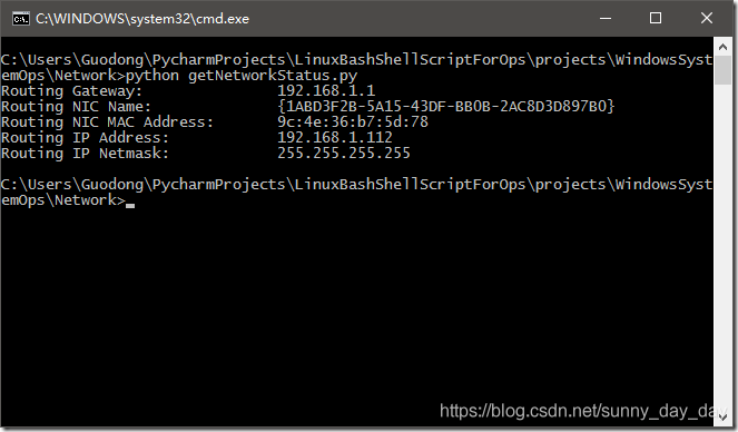 Python获取网卡信息（名称、MAC、IP、网关等）-CSDN博客