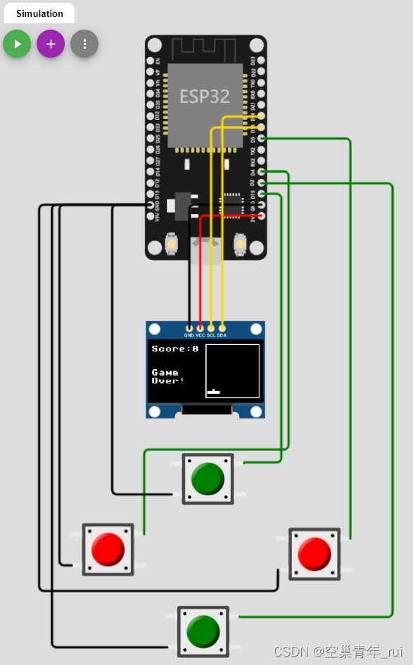 手把手教你使用ESP32+MicroPython制作贪吃蛇游戏_micropython中上下左右移动的代码-CSDN博客