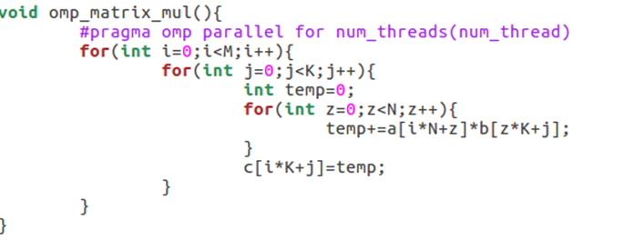 高性能计算实验——矩阵乘法基于OpenMP的实现及优化_openmp矩阵乘法-CSDN博客