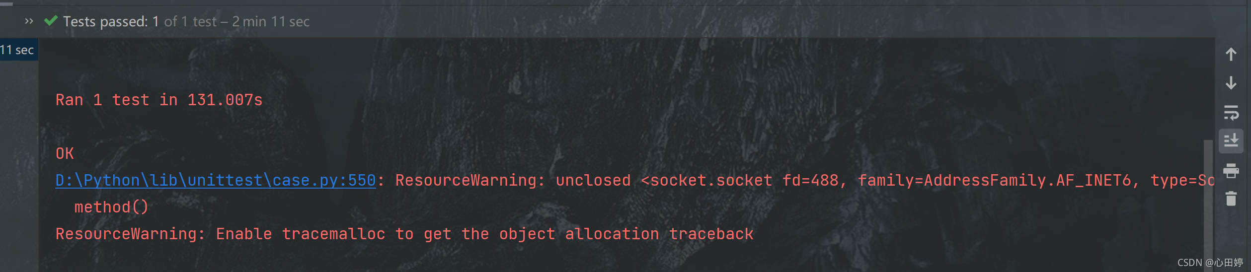 Ui自动化:resourcewarning Enable Tracemalloc To Get The Object Allocation Tracebackpython