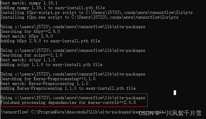 【环境配置】from keras.contrib.layers import CRF报错等问题的详细解决过程_cannot import name 'crf' from 'keras-CSDN博客