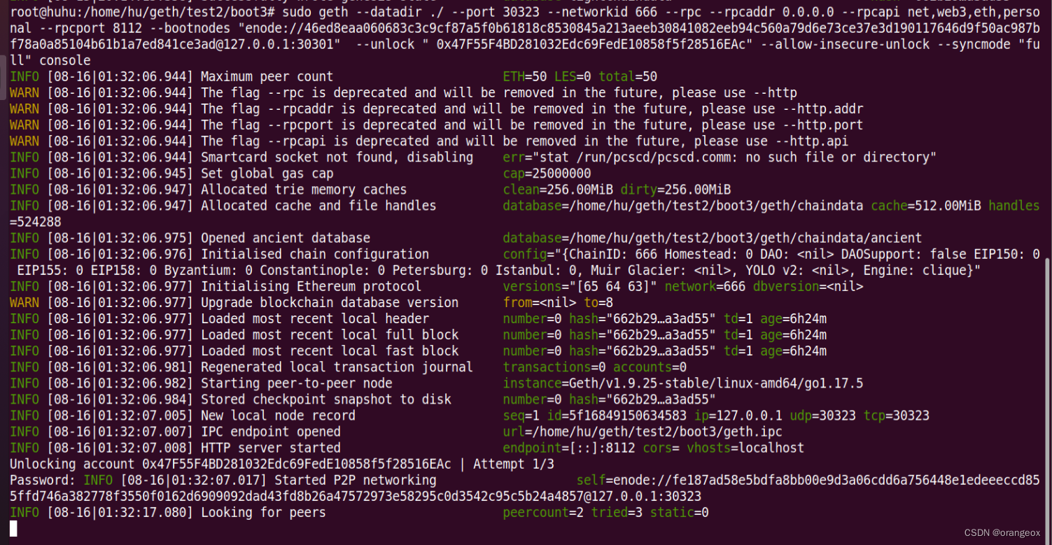 以太坊POA四节点部署_orangeox的博客-CSDN博客