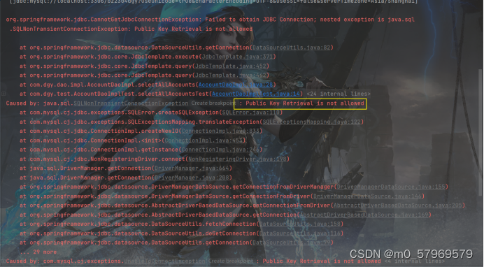 org.springframework.jdbc.CannotGetJdbcConnectionException: Failed to obtain JDBC Connection ...