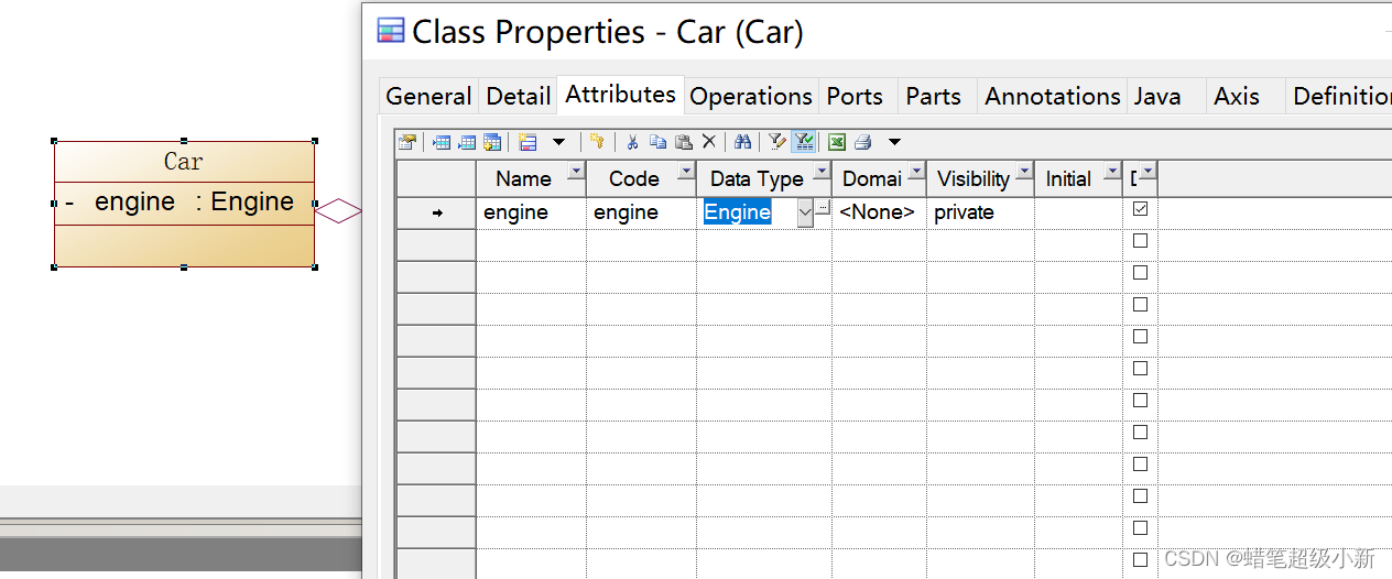 用PowerDesigner画UML图的类图(含例子)_powerdesigner画类图使用教程-CSDN博客