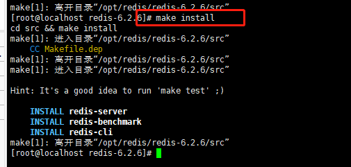 cd src && make all make[1]: 进入目录“/opt/redis/redis-6.2.6/src“ CC Makefile.dep make[1]_cd &&make ...