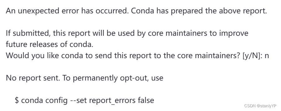 conda install 挂梯子后 An unexpected error has occurred_windows conda install unexpected error-CSDN博客