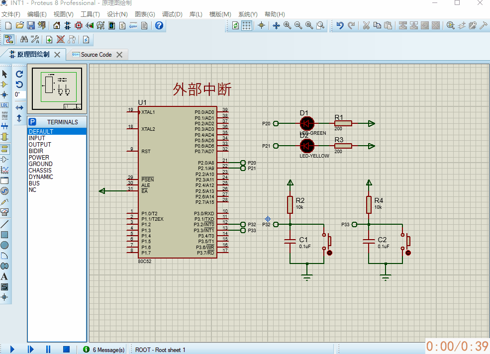 【Proteus仿真】51单片机外部中断使用_51单片机外部中断proteus-CSDN博客