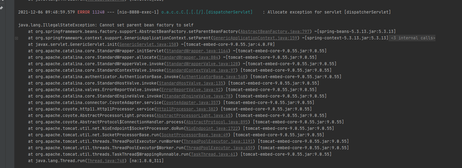 java.lang.IllegalStateException: Cannot set parent bean factory to self-CSDN博客
