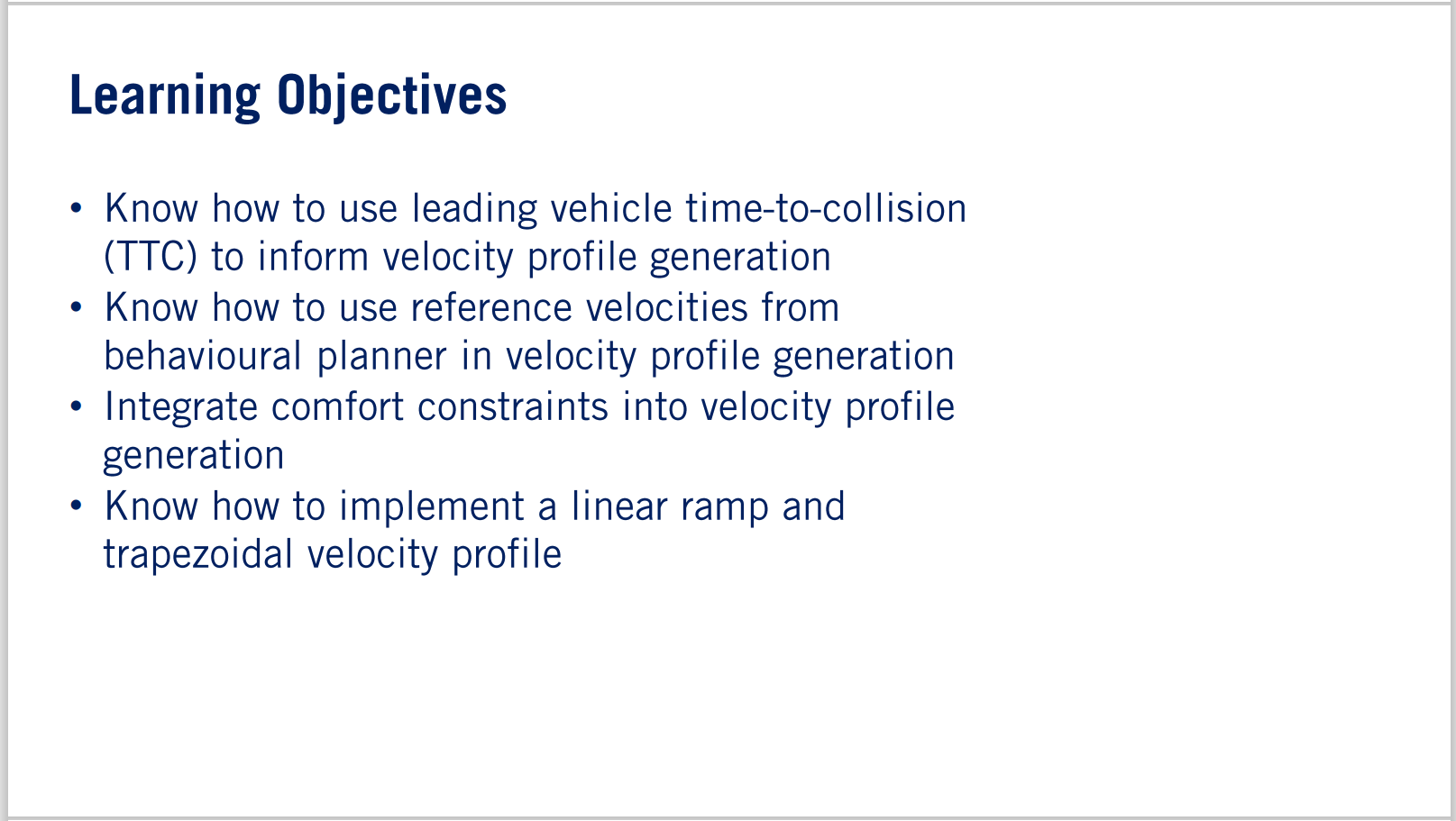 Coursera Self-Driving Car Part4 Motion Planning Speed Planning Generation - Programmer Sought